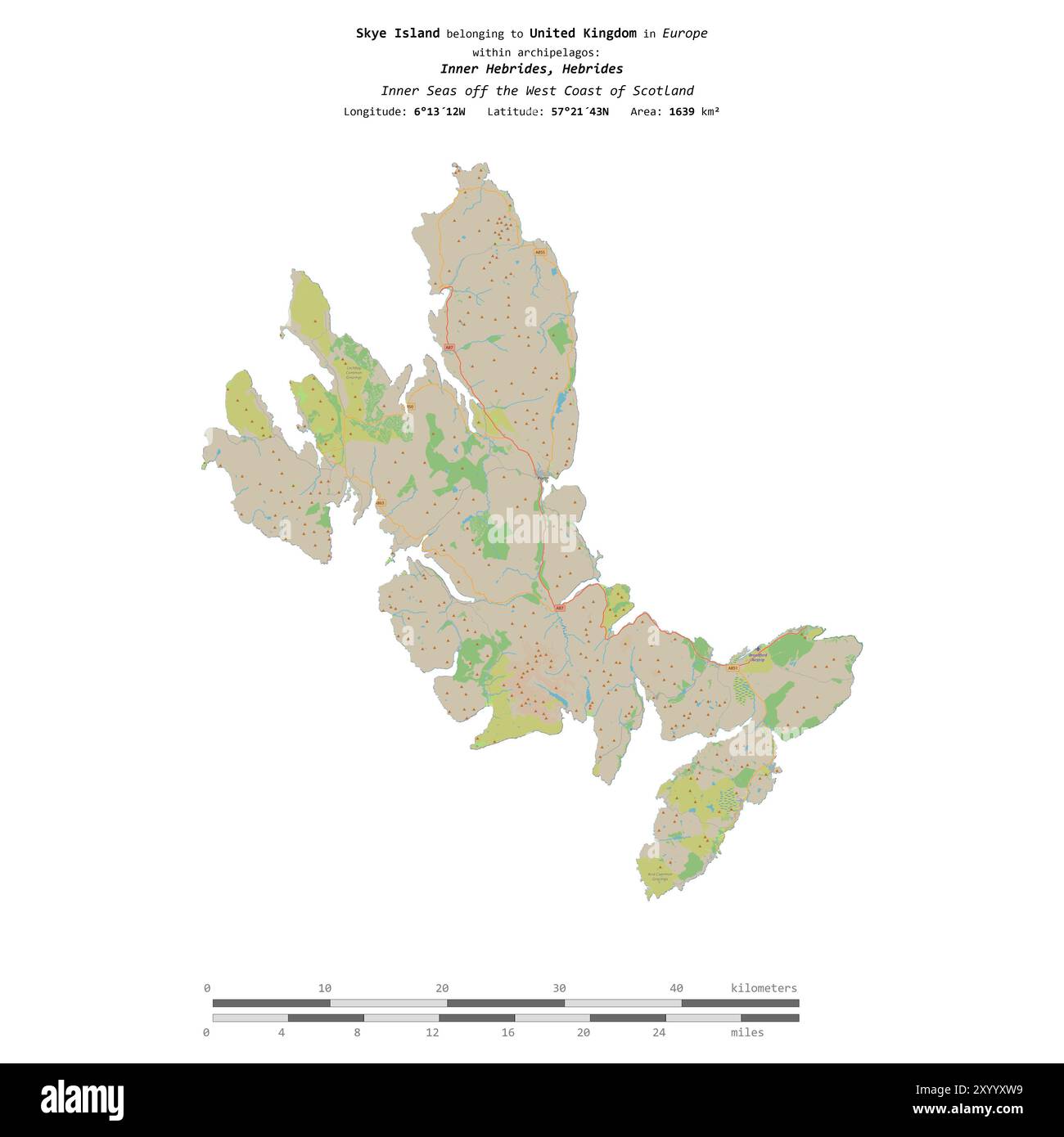 Skye Island in the Inner Seas off the West Coast of Scotland, belonging ...