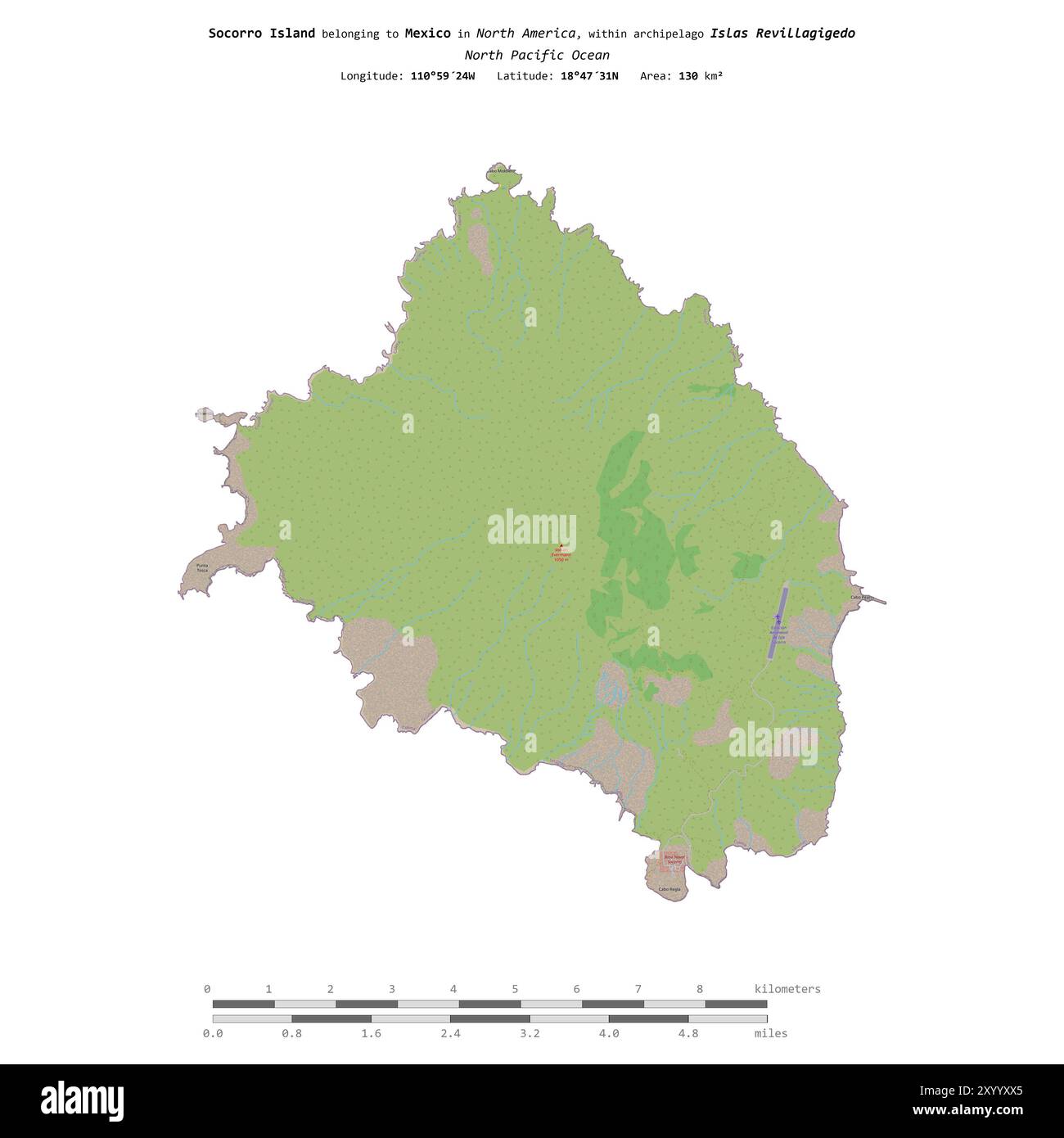 Socorro Island in the North Pacific Ocean, belonging to Mexico ...