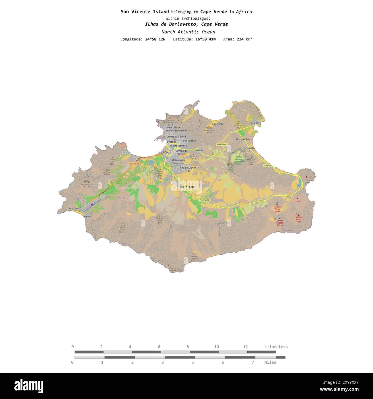 Sao Vicente Island in the North Atlantic Ocean, belonging to Cape Verde ...