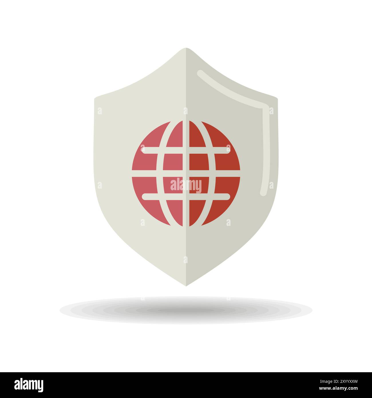 Global shield vector icon. Security sign. Graph symbol for your web ...
