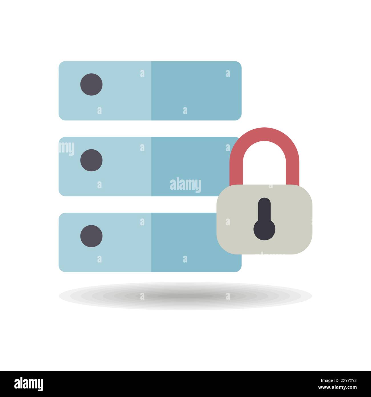 Database Padlock Vector Icon Security Sign Graph Symbol For Your Web