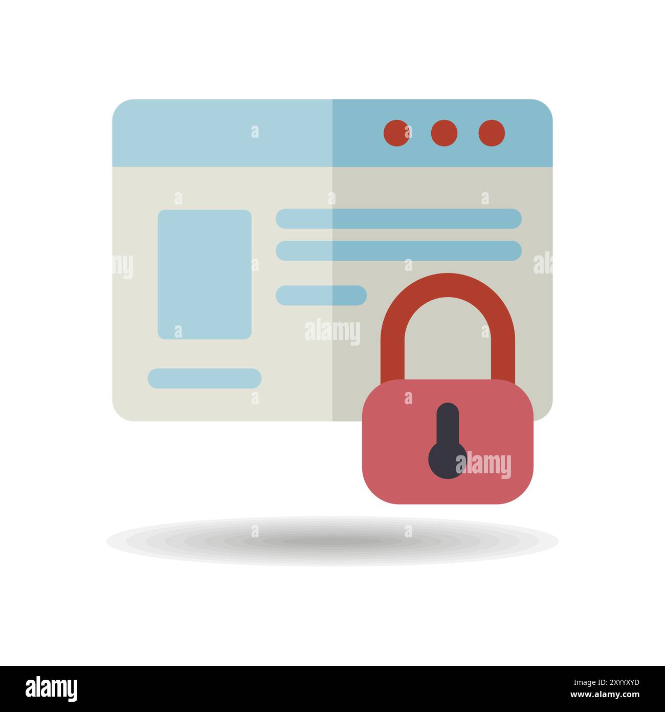 Trusted website, information safety vector icon. Security sign. Graph ...