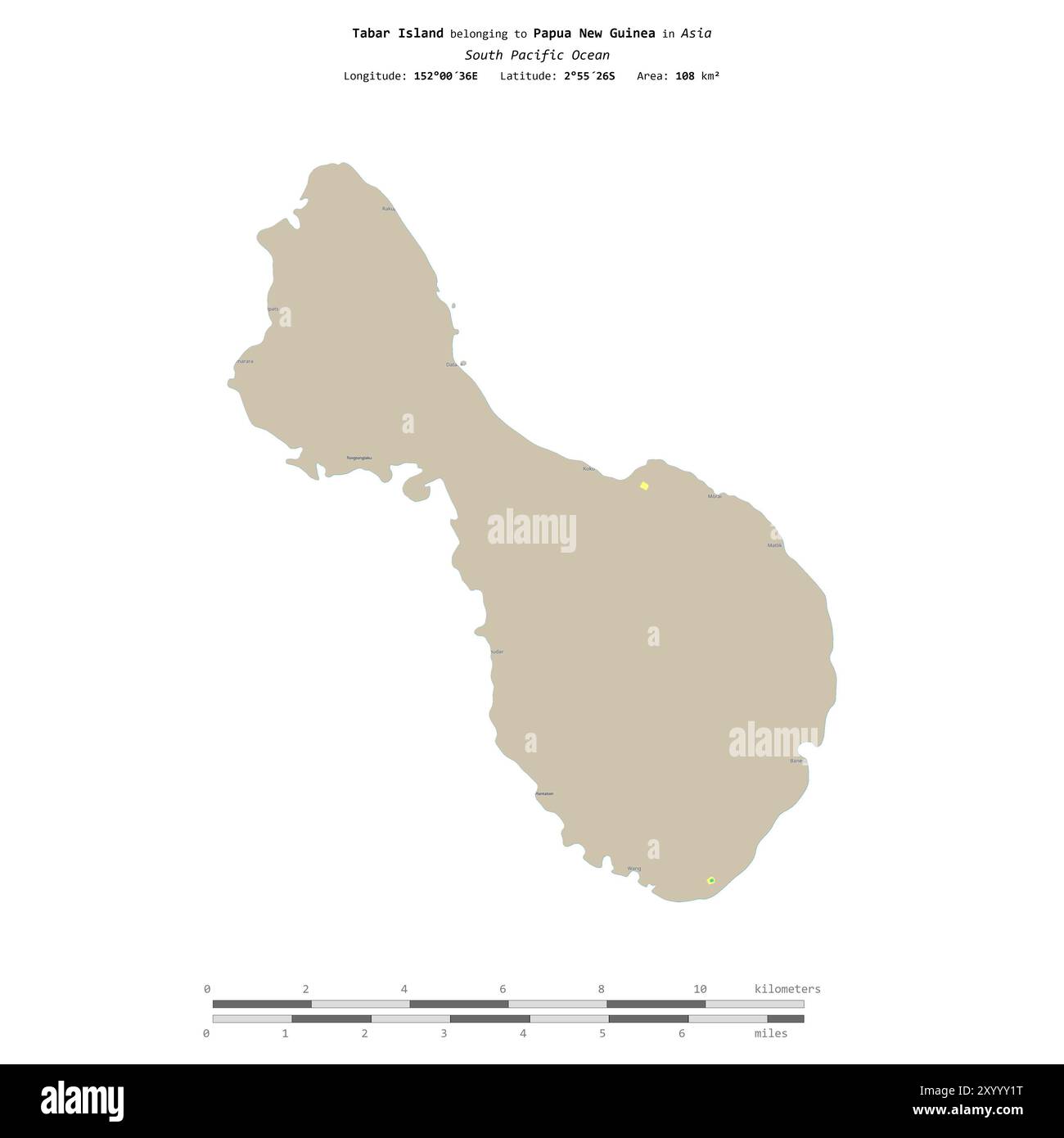 Tabar Island in the South Pacific Ocean, belonging to Papua New Guinea ...