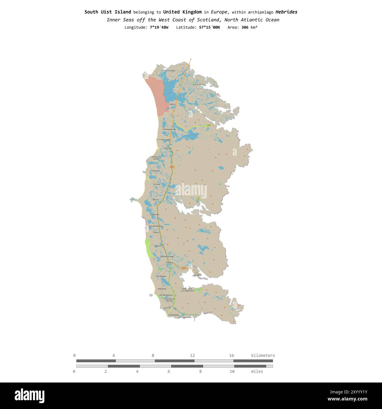 Map of south uist Cut Out Stock Images & Pictures - Alamy