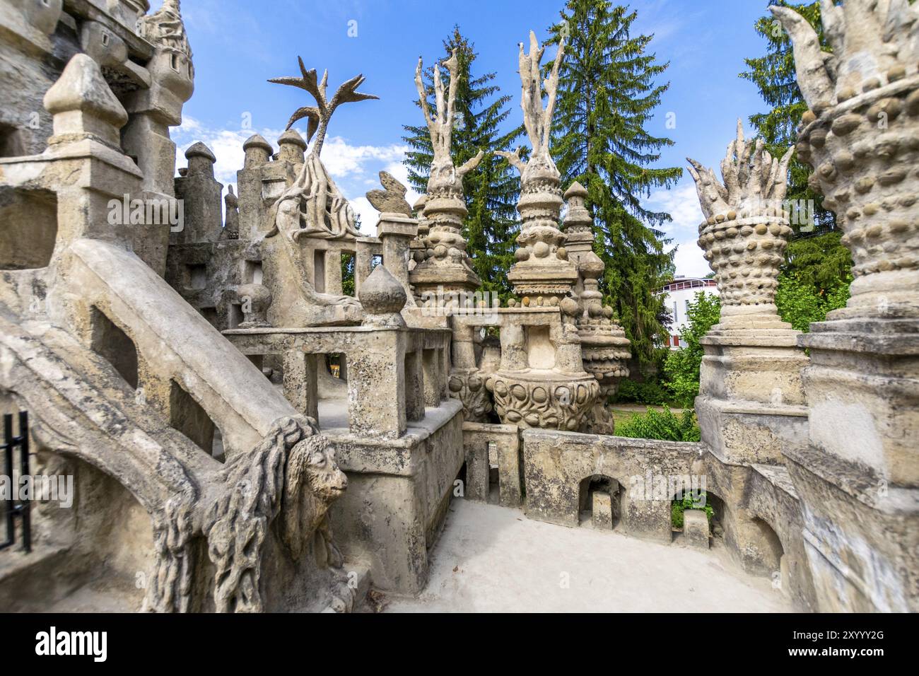 The postman Cheval Ideal Palace museum in France Stock Photo - Alamy