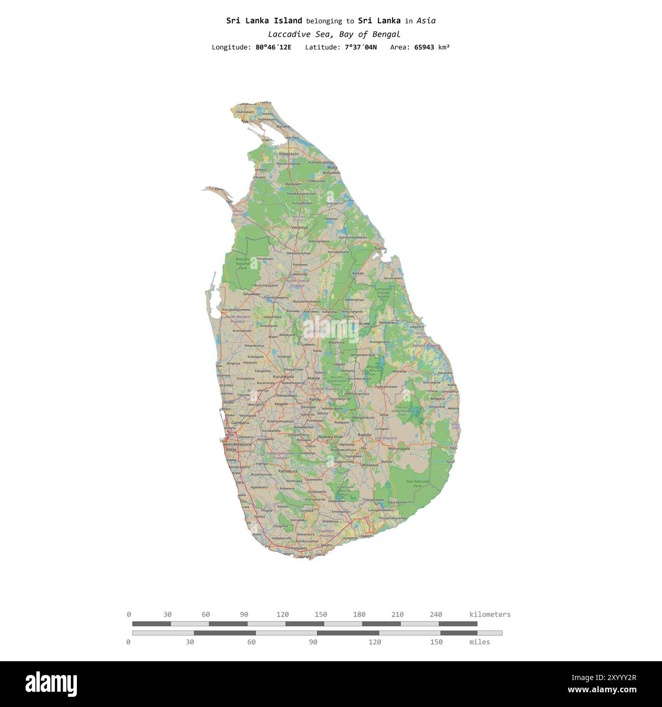 Sri Lanka Island in the Laccadive Sea, belonging to Sri Lanka, isolated ...