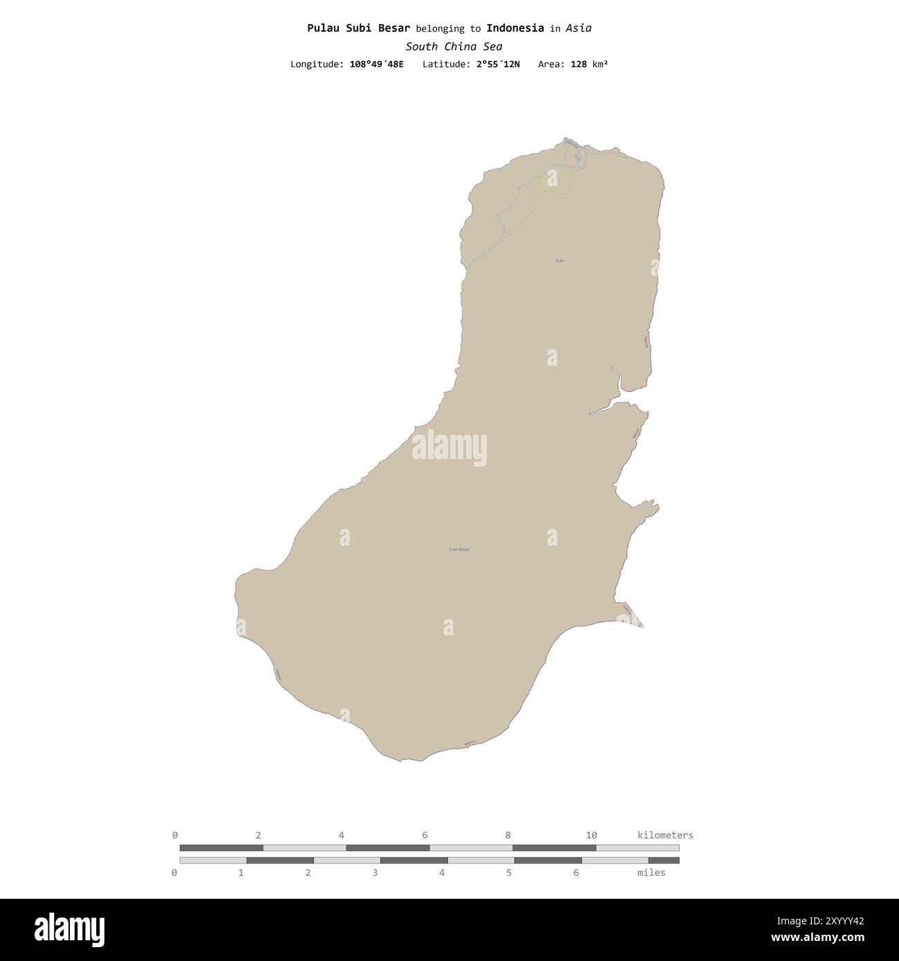 Pulau Subi Besar in the South China Sea, belonging to Indonesia ...