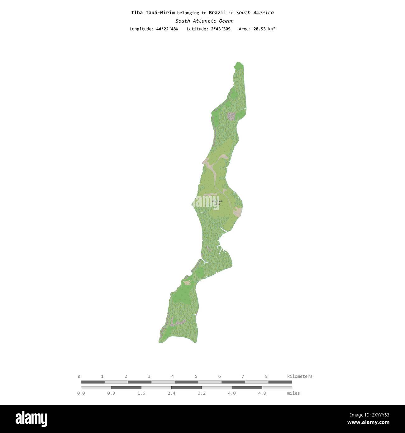 Ilha Taua-Mirim in the South Atlantic Ocean, belonging to Brazil ...