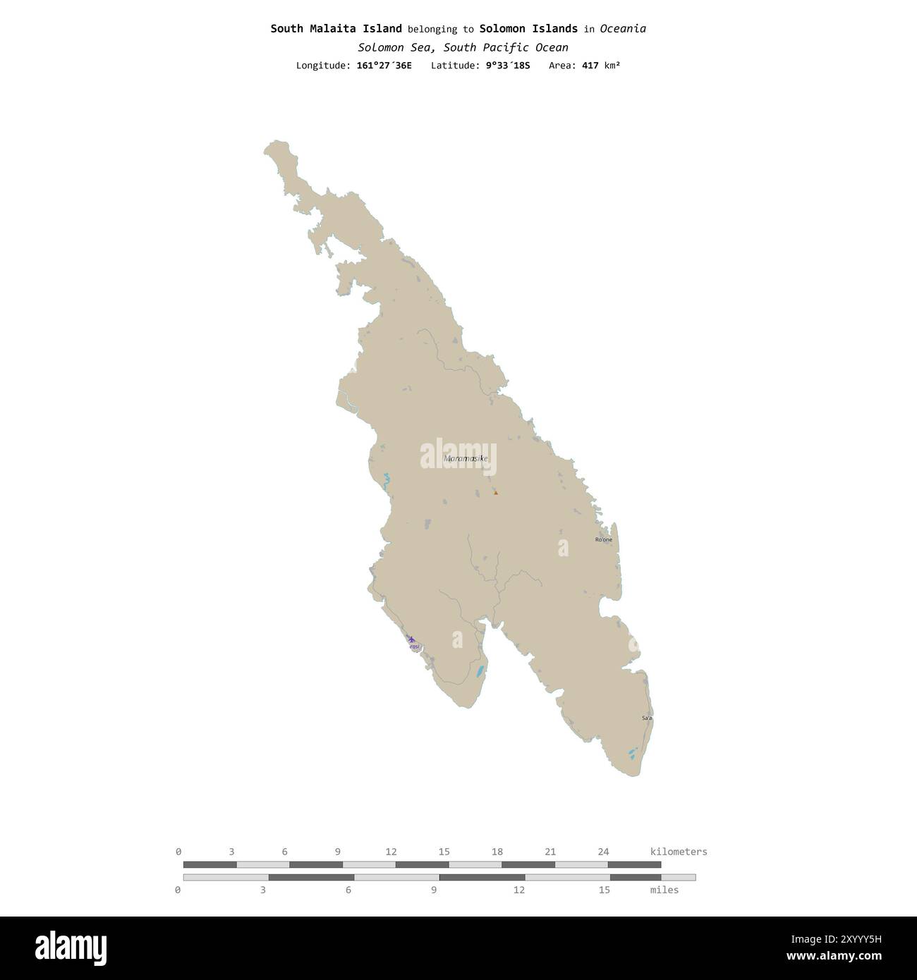 South Malaita Island in the Solomon Sea, belonging to Solomon Islands ...