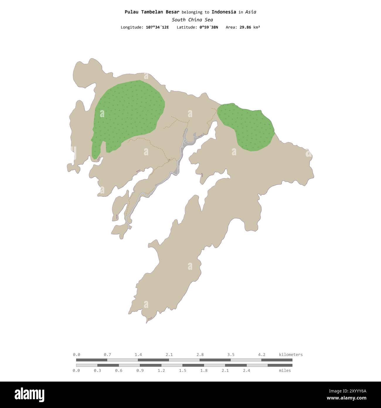 Pulau Tambelan Besar in the South China Sea, belonging to Indonesia ...