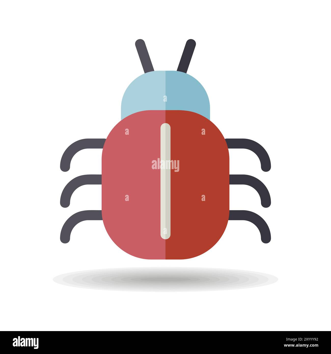 Software or program bug vector icon. Security sign. Graph symbol for your web site design, logo ...