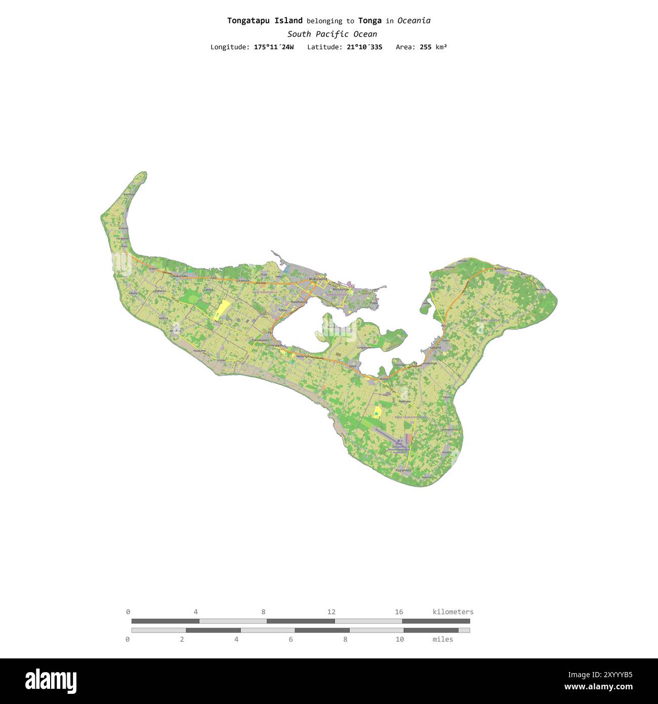 Tongatapu Island in the South Pacific Ocean, belonging to Tonga ...