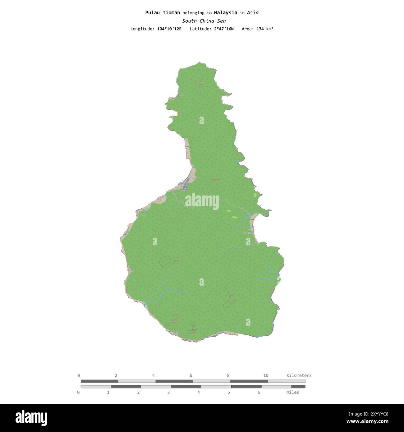 Tioman island map hi-res stock photography and images - Alamy