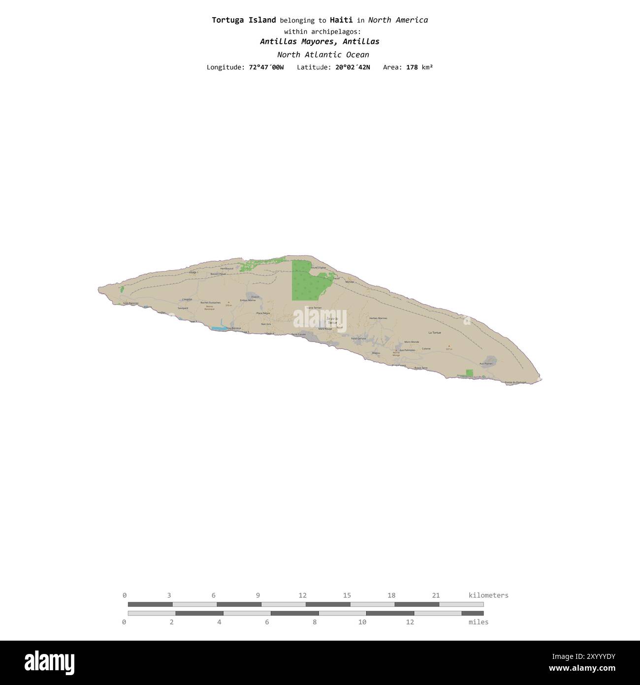 Tortuga Island in the North Atlantic Ocean, belonging to Haiti ...