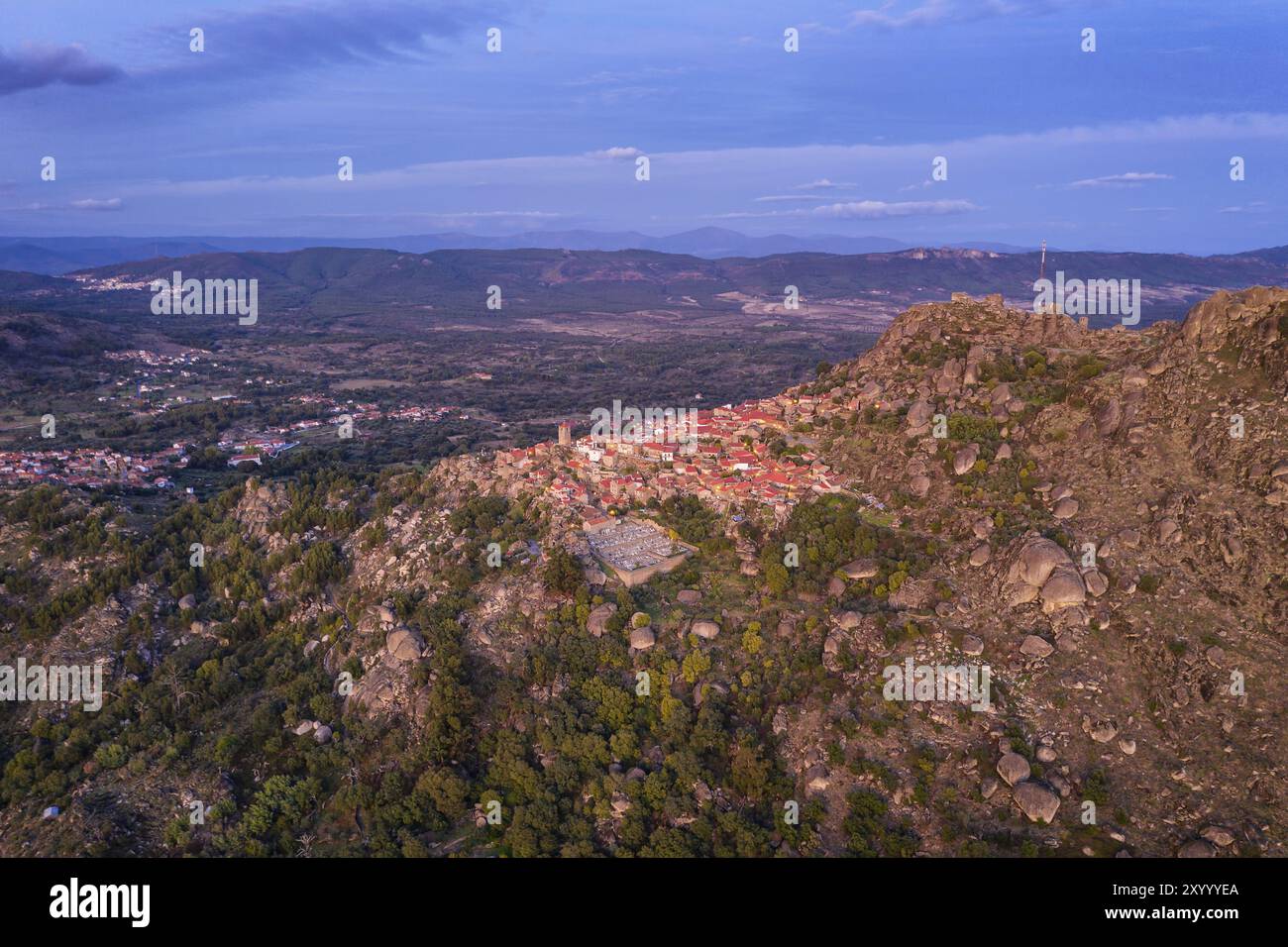 Aerial view monsanto village in hi-res stock photography and images - Alamy