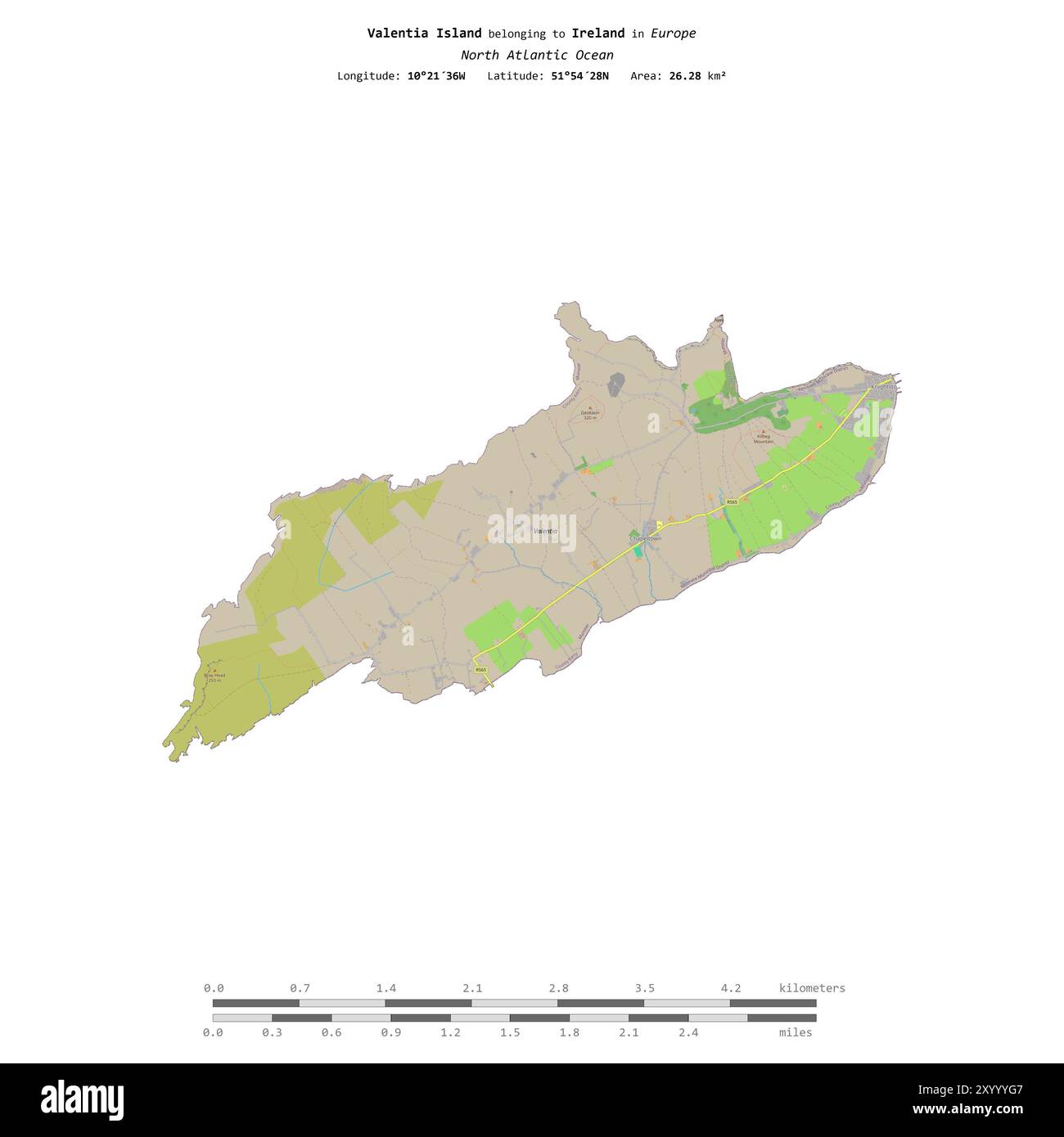 Valentia Island in the North Atlantic Ocean, belonging to Ireland ...