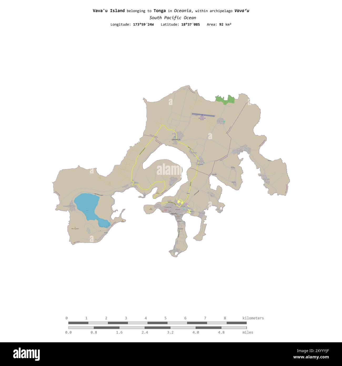 Vava'u Island in the South Pacific Ocean, belonging to Tonga, isolated ...