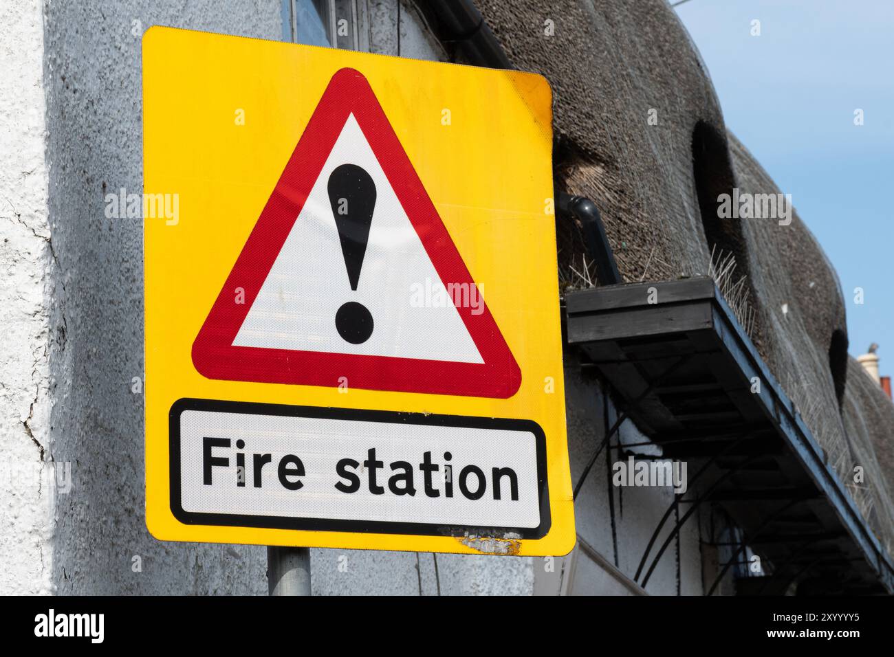 Fire station road sign hi-res stock photography and images - Alamy