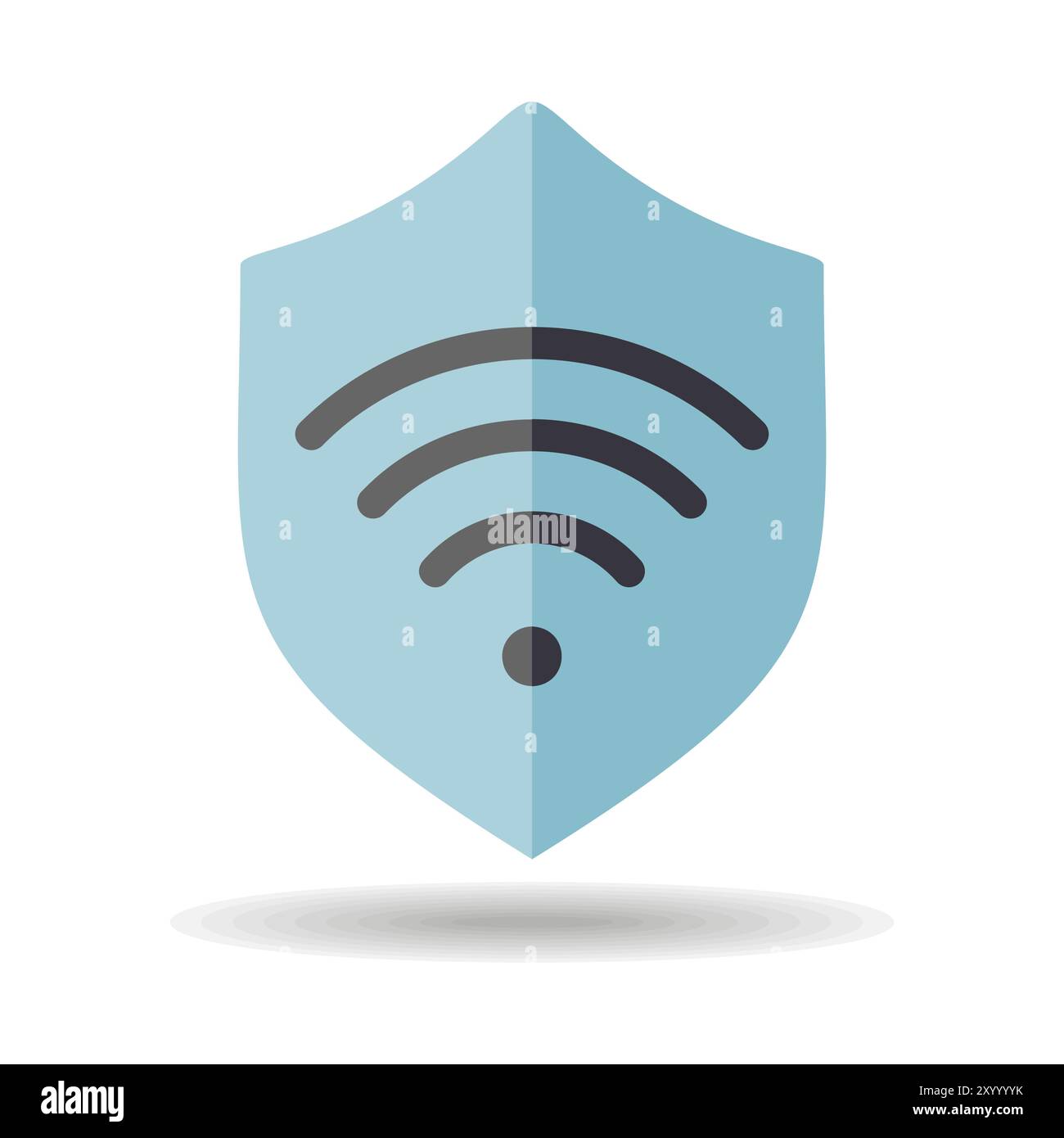 Protection Wifi Vector Icon Private Network Shield With Wi Fi Symbol Security Sign Graph