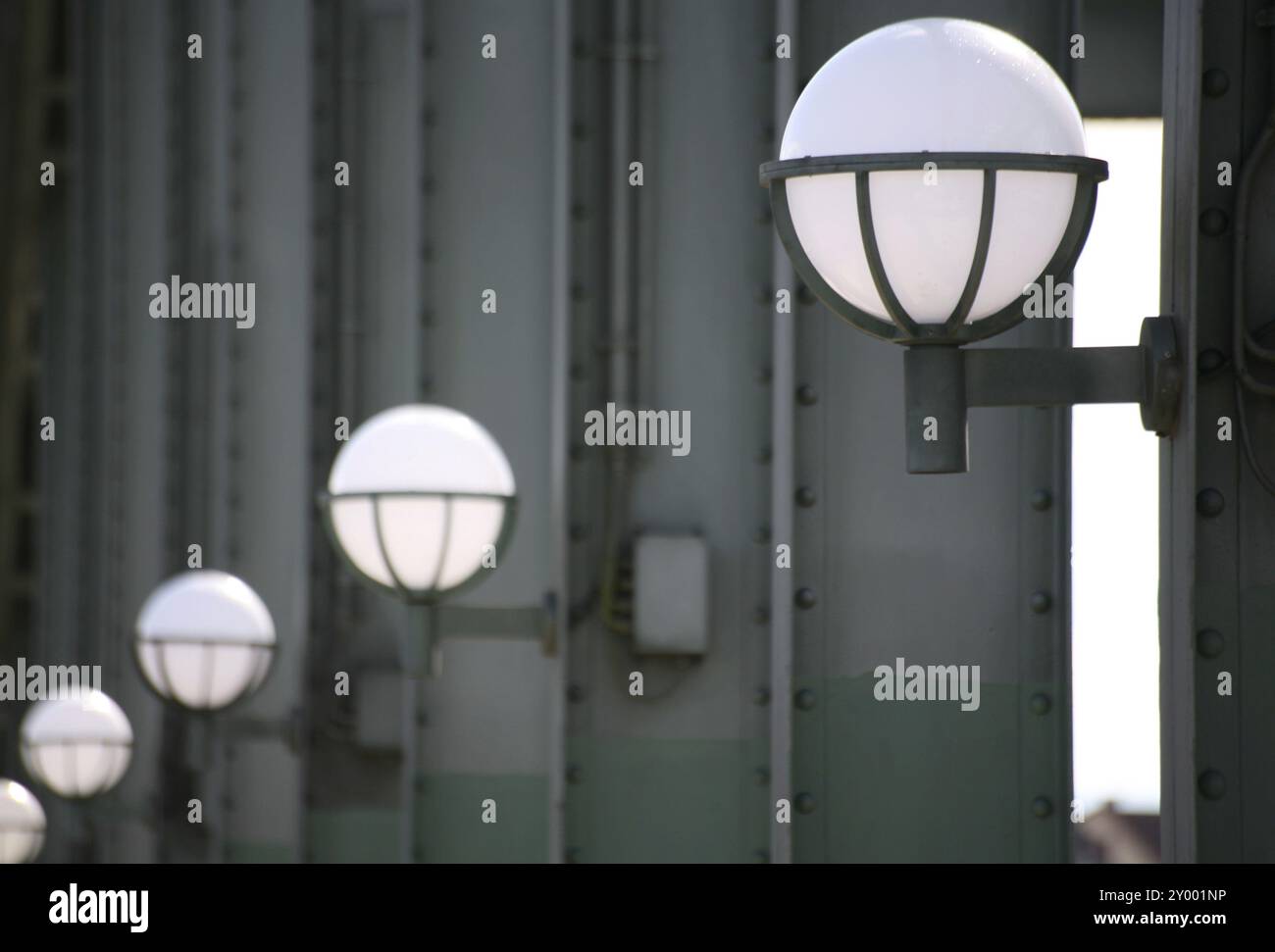 Lanterns on a bridge Stock Photo - Alamy