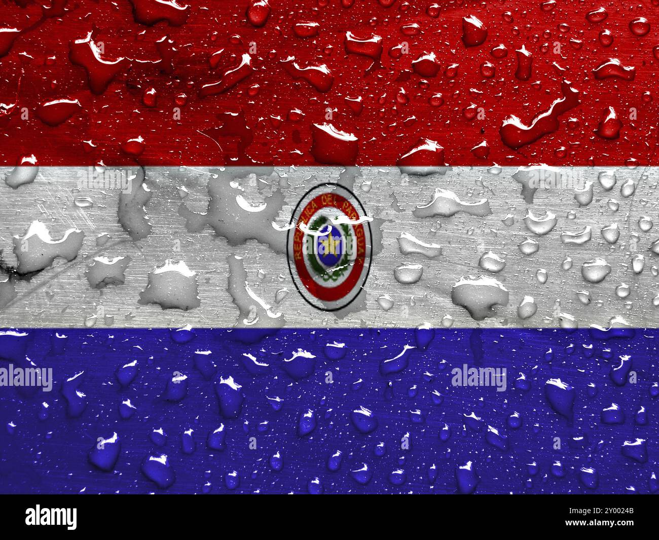 Flag of Paraguay with rain drops Stock Photo - Alamy
