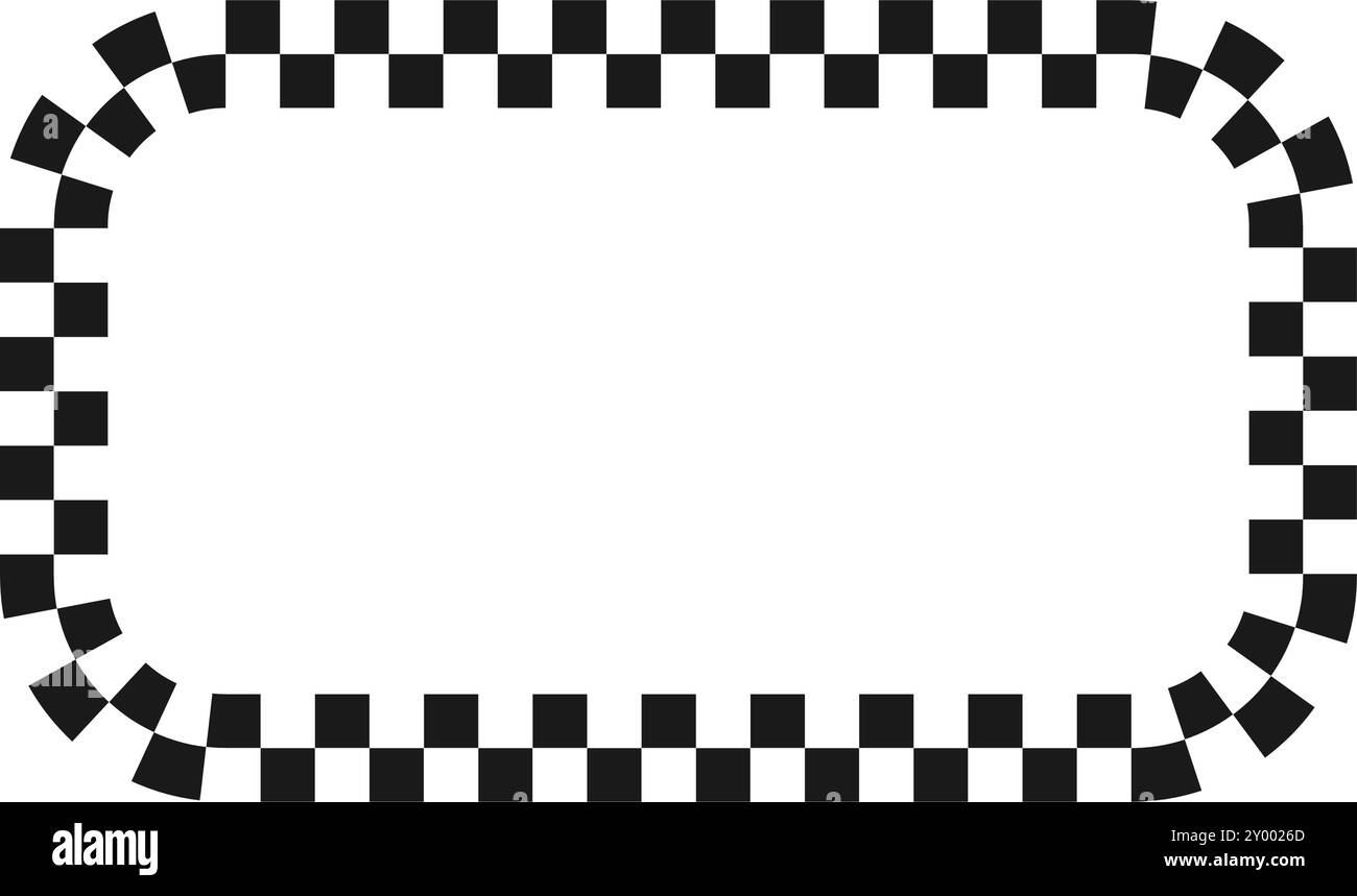 Checkered rectangle frame. Square race checker flag pattern. Checkerboard geometric pattern ...
