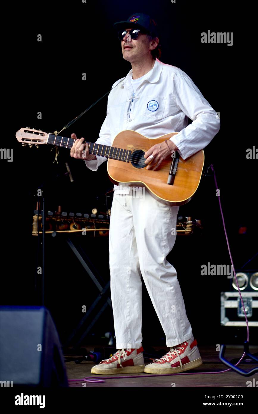 Gruff Rhys, singer of Super Furry Animals, at End of the Road festival ...