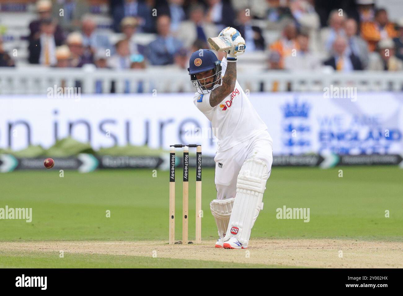 Sri Lanka's Pathum Nissanka during day three of the second Rothesay Men ...