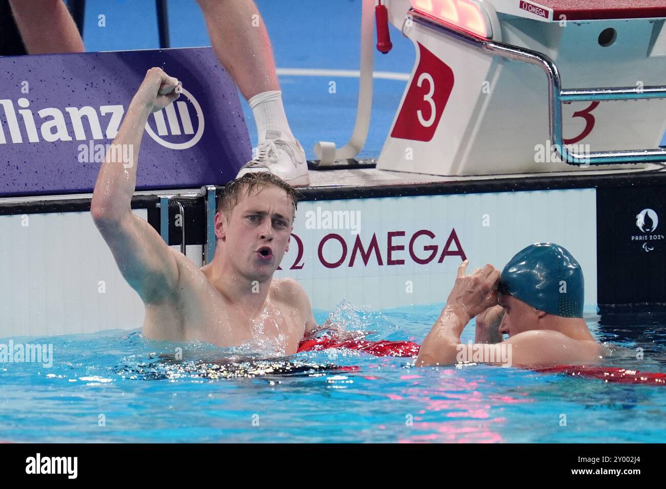 Great Britain's Stephen Clegg celebrates winning the Men's 100m ...