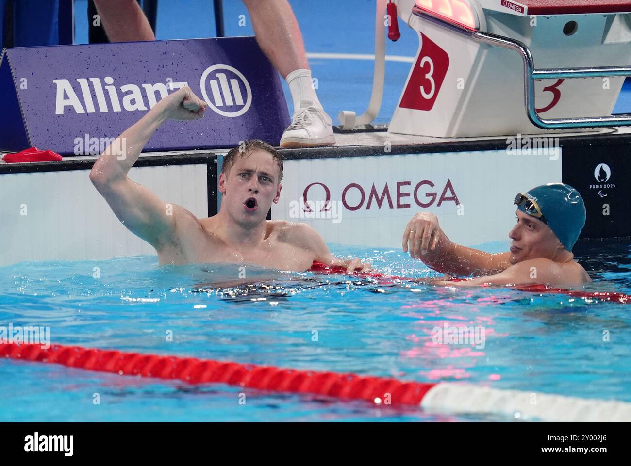 Great Britain's Stephen Clegg celebrates winning the Men's 100m ...