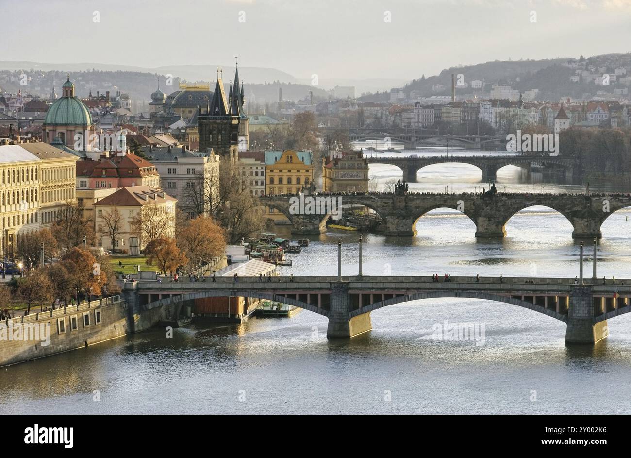 Prague bridges from above, Prague bridges aerial view 16 Stock Photo ...