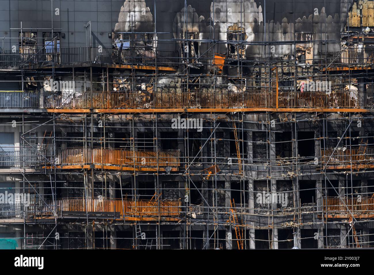 The fire damaged, Spectrum Building on Freshwater Road in Dagenham ...