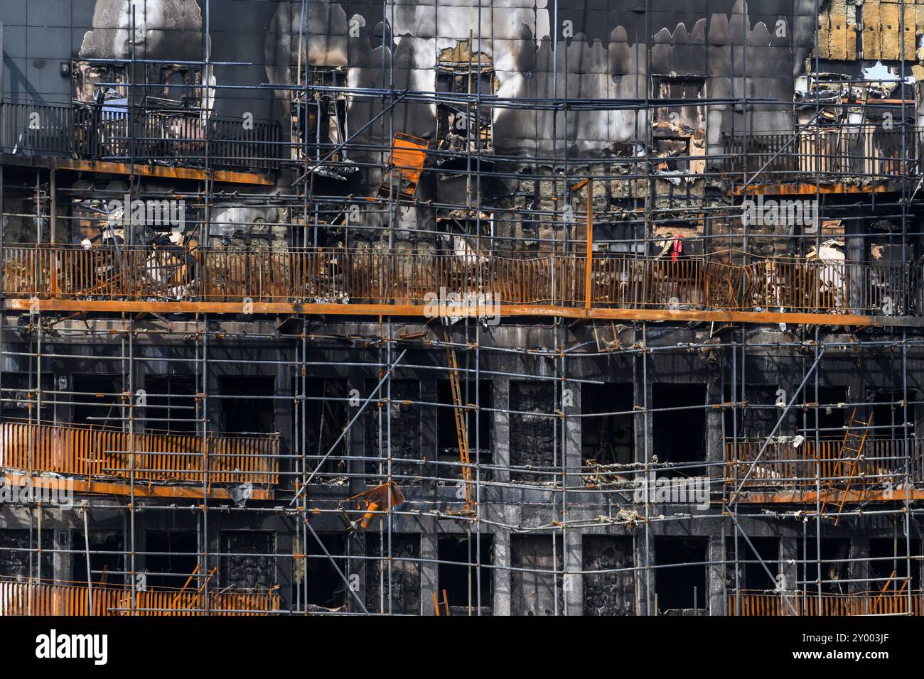 The fire damaged, Spectrum Building on Freshwater Road in Dagenham ...