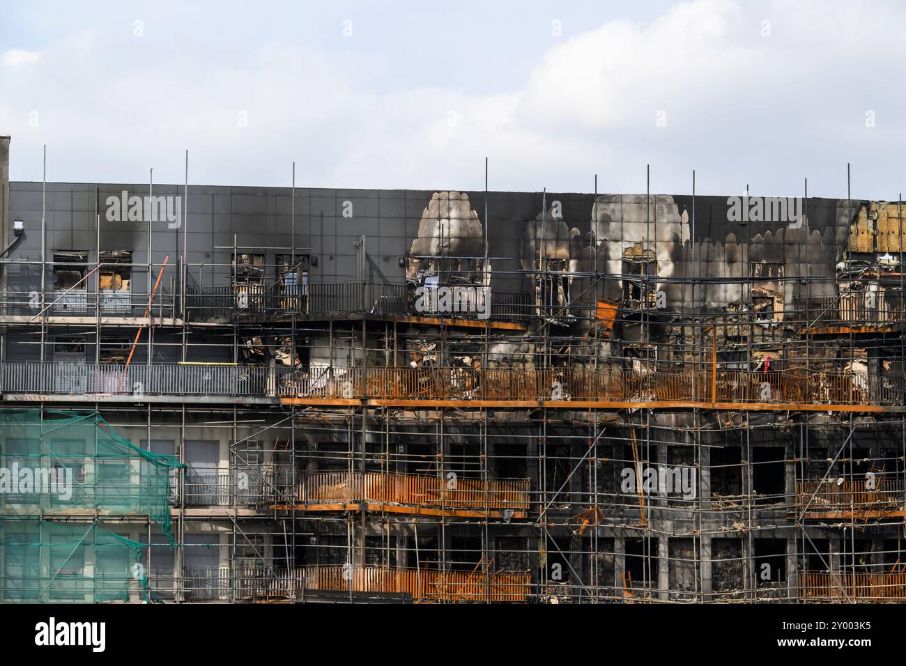 The fire damaged, Spectrum Building on Freshwater Road in Dagenham ...