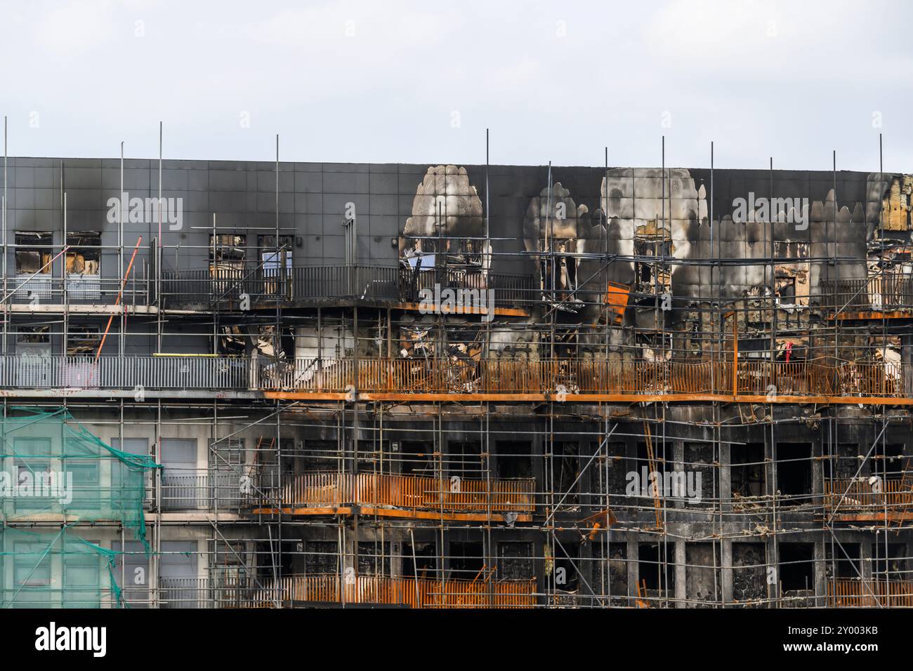 The fire damaged, Spectrum Building on Freshwater Road in Dagenham ...