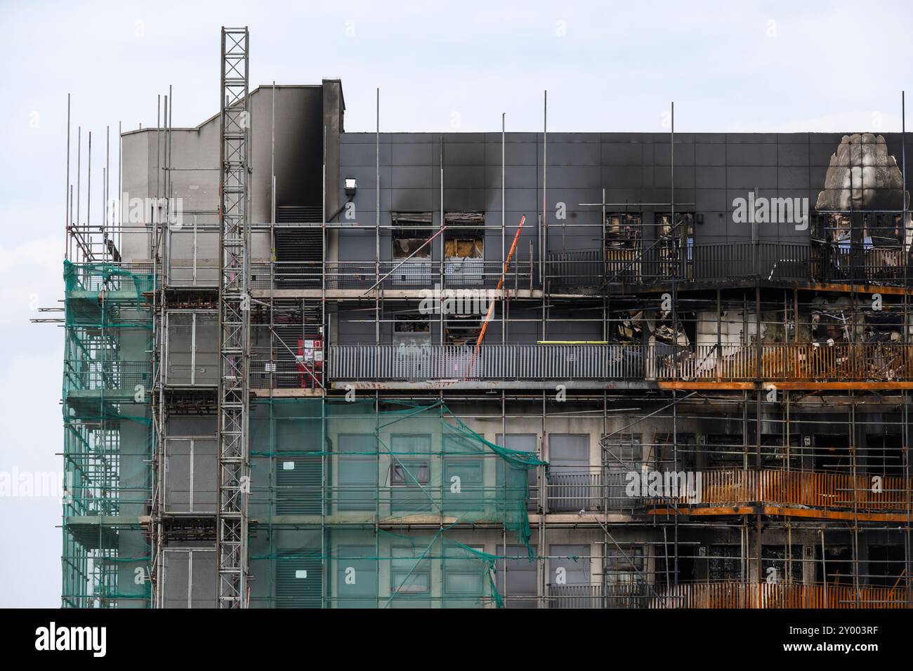 The fire damaged, Spectrum Building on Freshwater Road in Dagenham ...