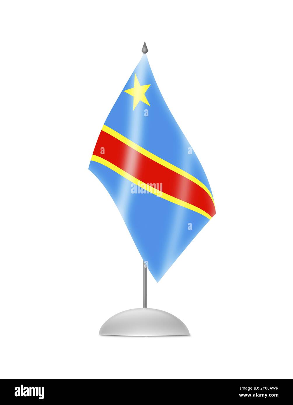The Democratic Republic of the Congo flag. Table Flag. Isolated on ...