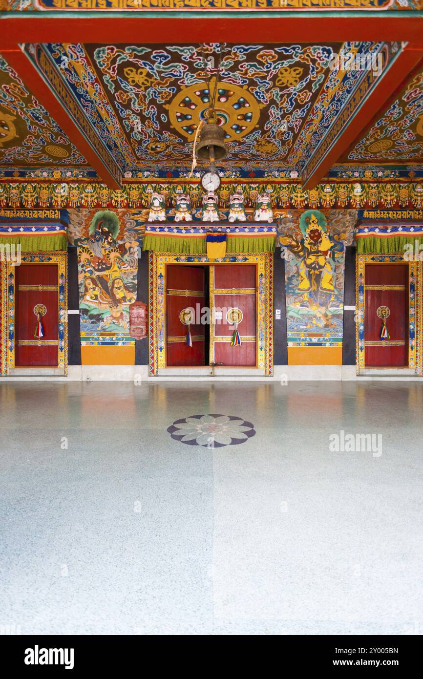 The beautifully decorated doors and ceiling at the entrance to the ...