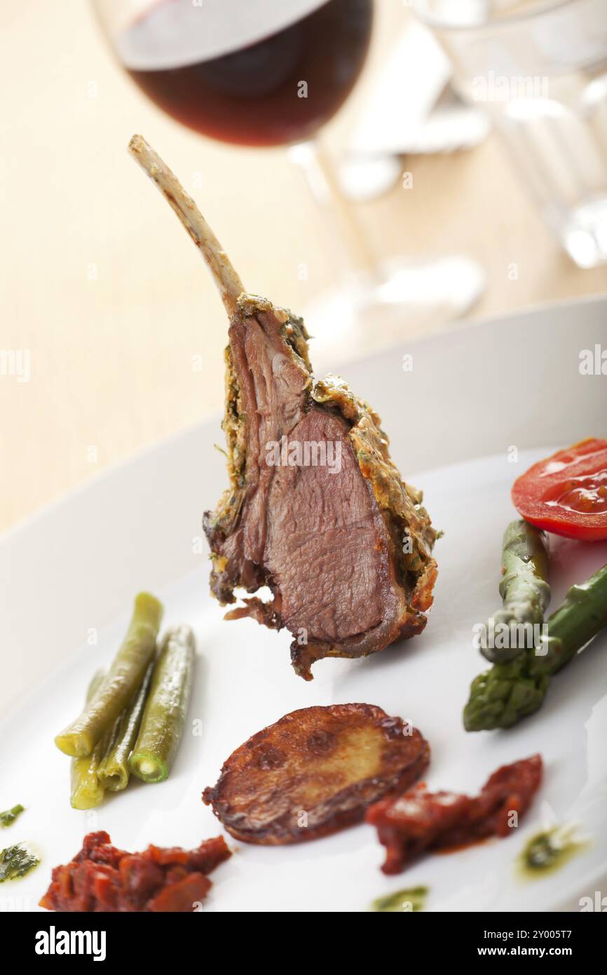 Grilled lamb chop Stock Photo - Alamy