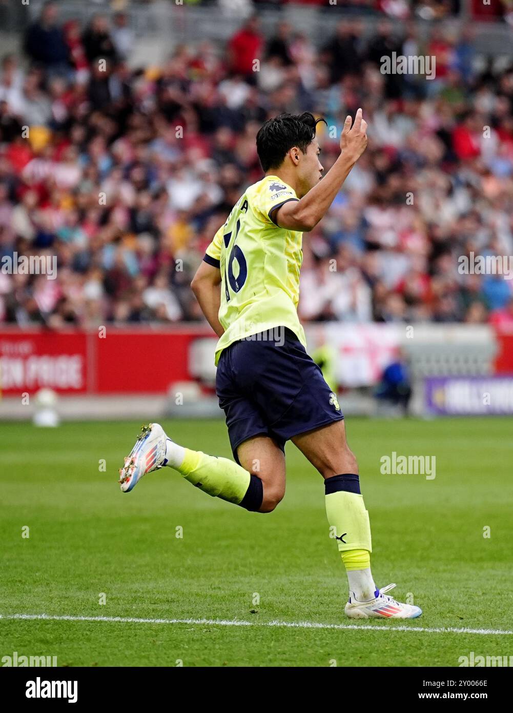 Southampton's Yukinari Sugawara celebrates after scoring his sides ...