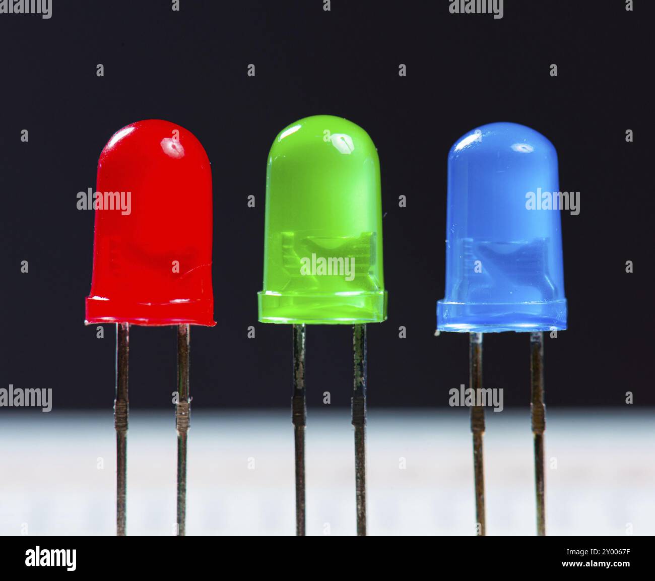 Red, green and blue LED diodes against a dark background Stock Photo ...