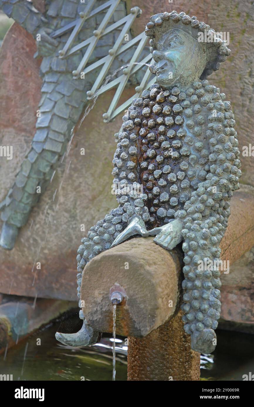 Fool's fountain by Walter Haaf 1971, carnival fountain, Swabian ...