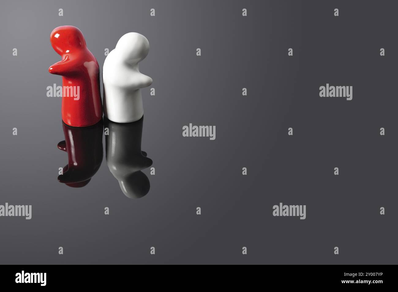 Two people turning backs on each other hi-res stock photography and ...