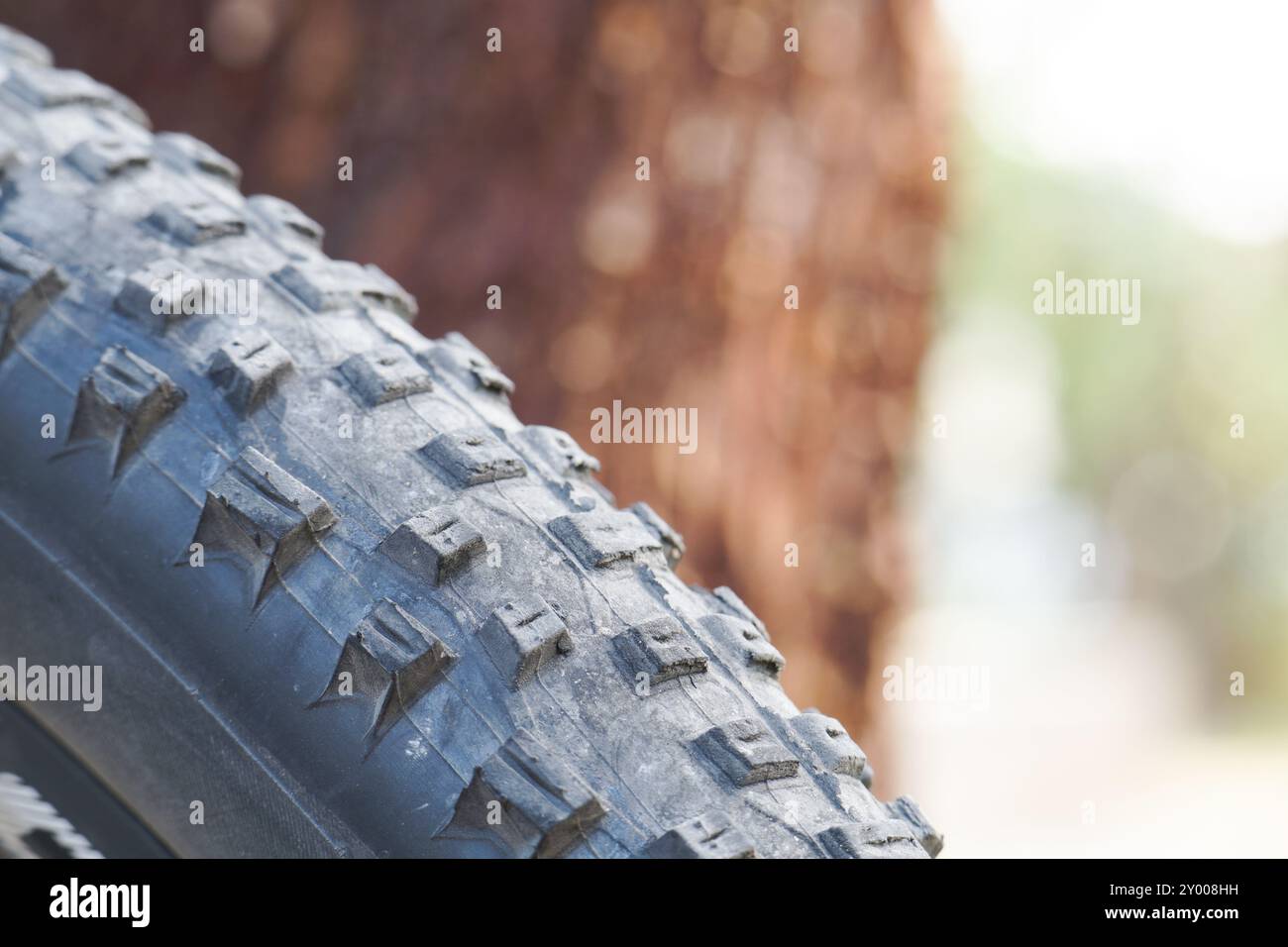 Mountain bike tire close up Stock Photo - Alamy
