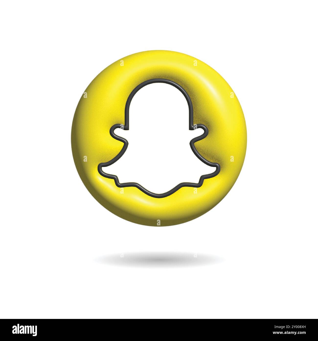 Snapchat 3D Icon Stock Vector Image & Art - Alamy