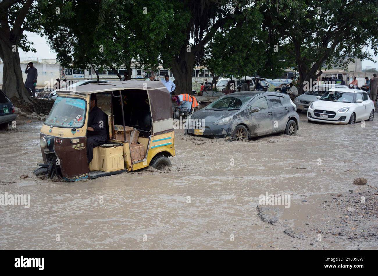Commuters are facing difficulties in transportation due to stagnant ...