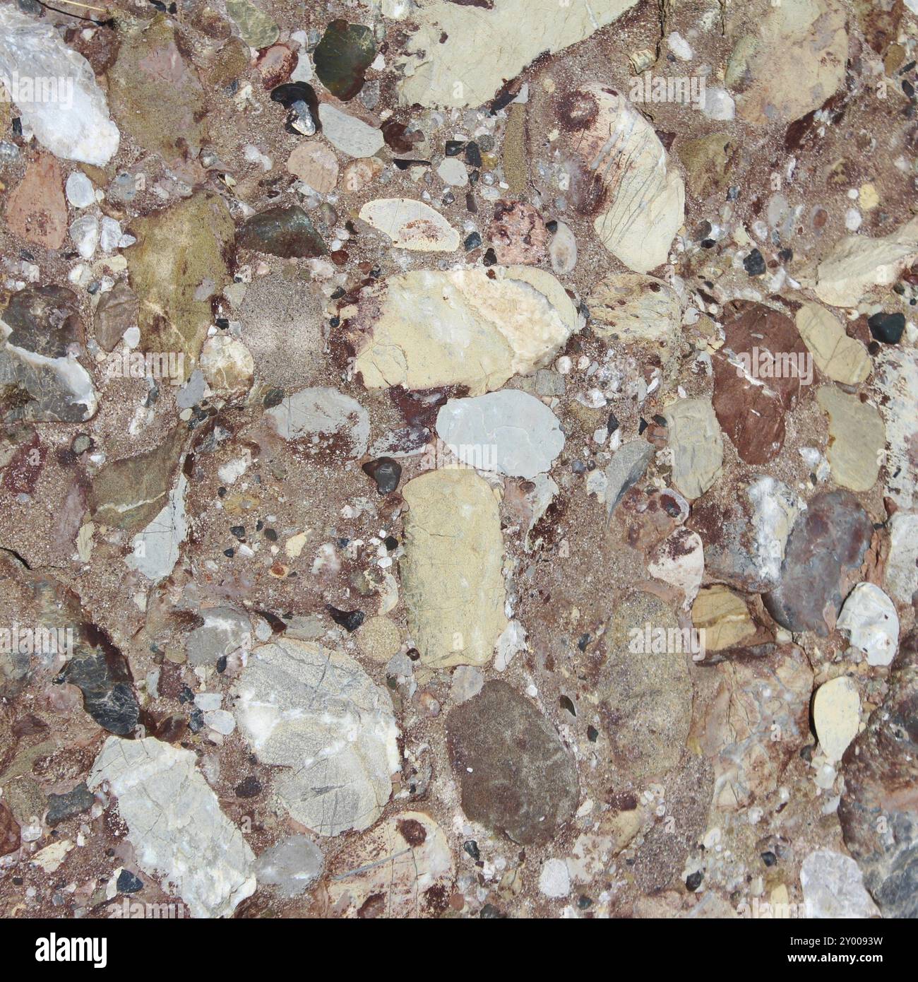Conglomerate, natural type of rock in the Alps Stock Photo - Alamy