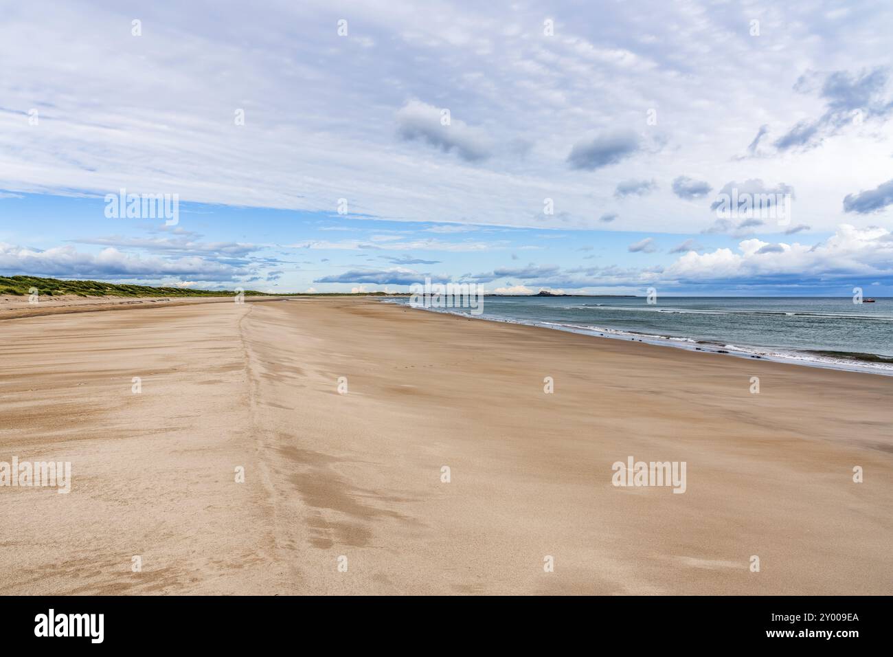 The Beach at Ross Sands, near Seahouses in Northumberland, England, UK ...