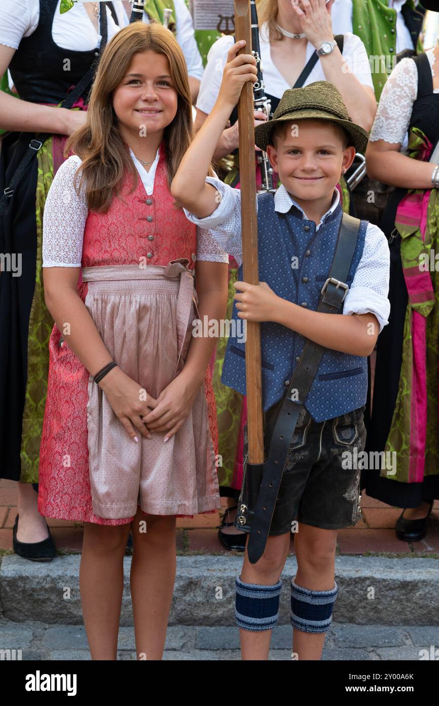 Traditional folk festival in Muehldorf, Muhldorf am Inn, Upper Bavaria ...