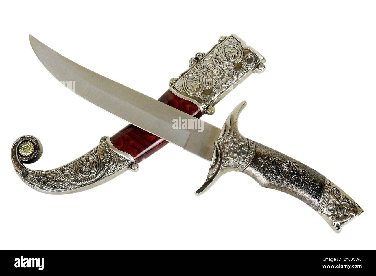 Souvenir medieval dagger. An exact copy made of modern materials Stock ...